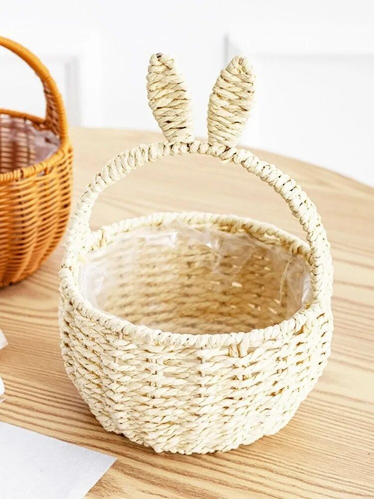 Корзина для игрушек из ротанга, ширина 12 см, высота 28 см, с наплечным ремнем