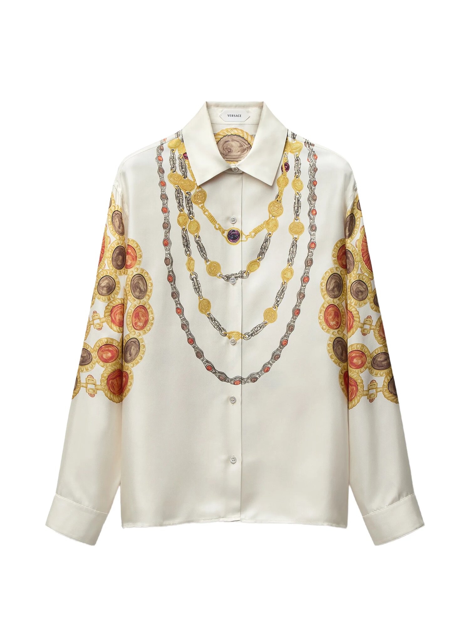 Рубашка Printed silk twill shirt