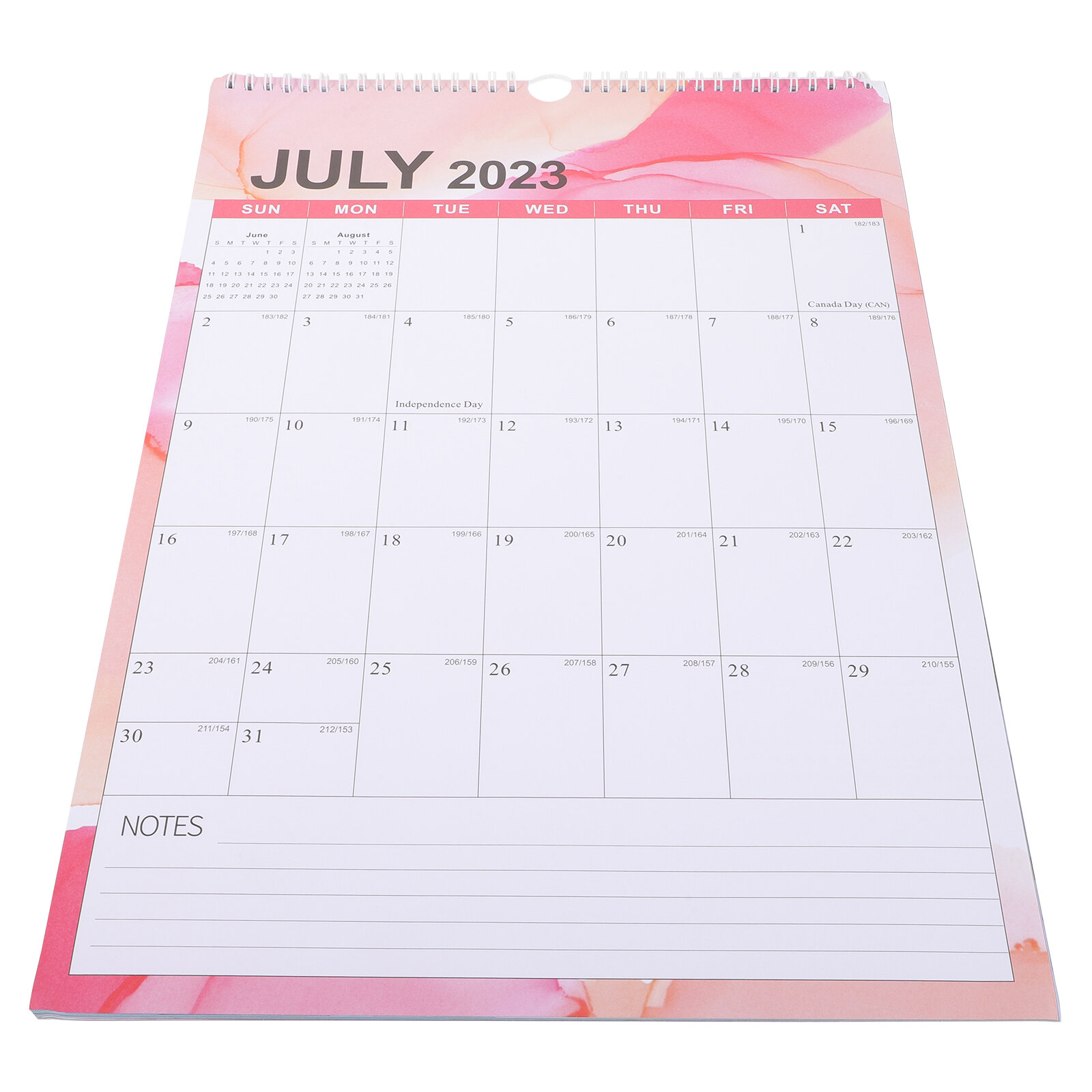 Настенный календарь на английском языке, календарь обратного отсчета, расписание и ежедневник, отрывной ежемесячный календарь YO-Swept (цветная версия 2023.7-2024.12)