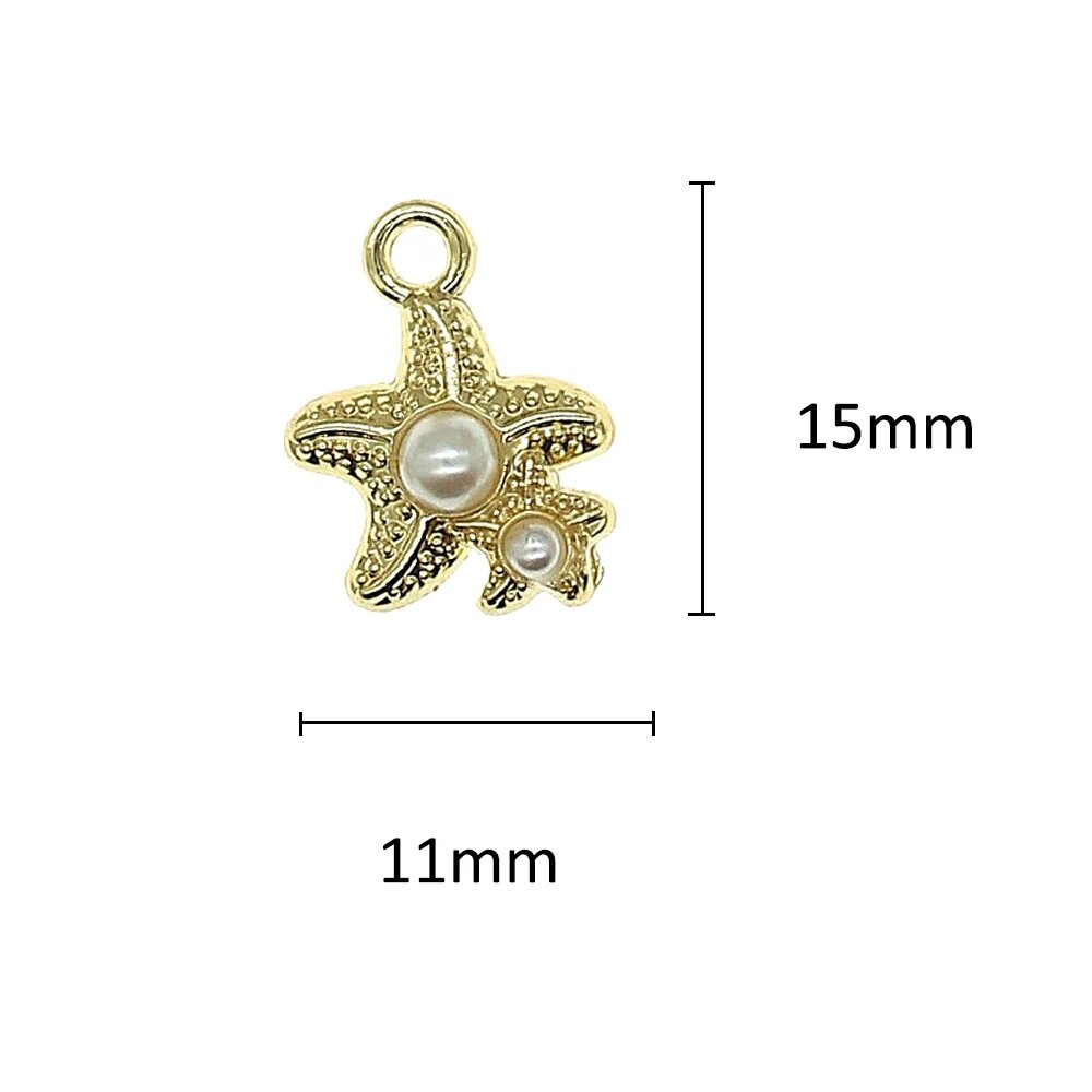 Подвески из металла с перламутром XL Enamel 8