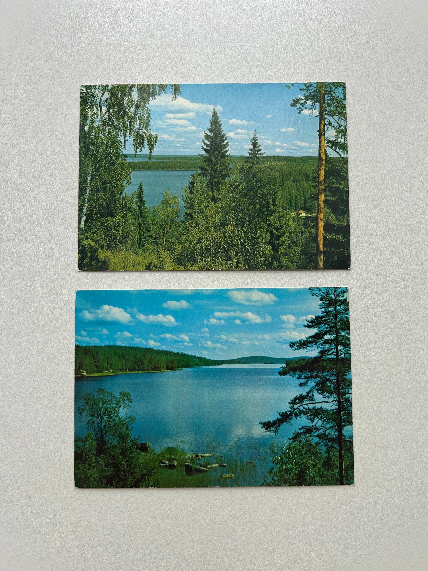 Набор из 2-х открыток винтажных "Пейзажи Финляндии". Изданы в 1970-х гг