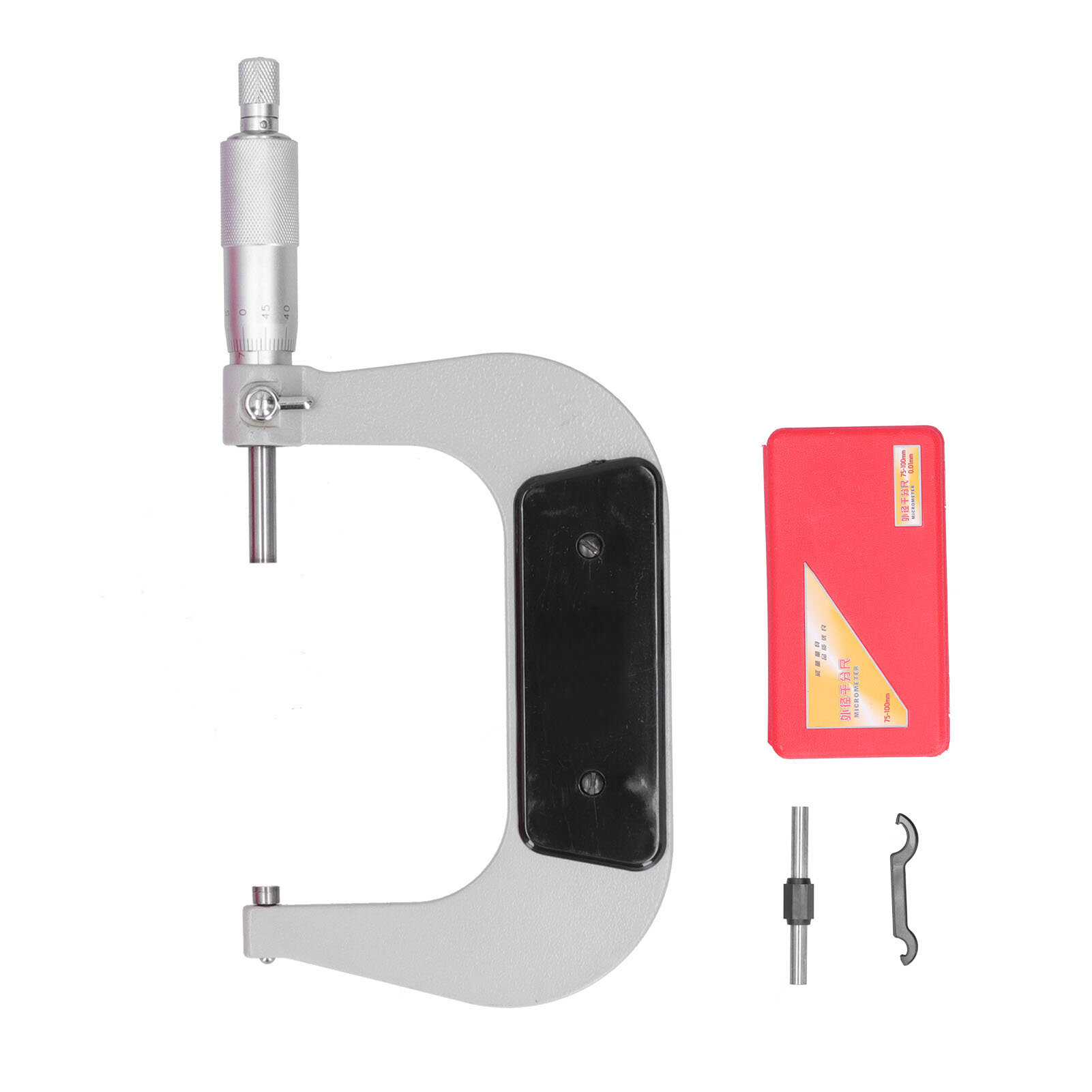 Микрометр высокой точности для измерения наружного диаметра, спиральный штангенциркуль из нержавеющей стали, измерительный инструмент 75‑100 мм