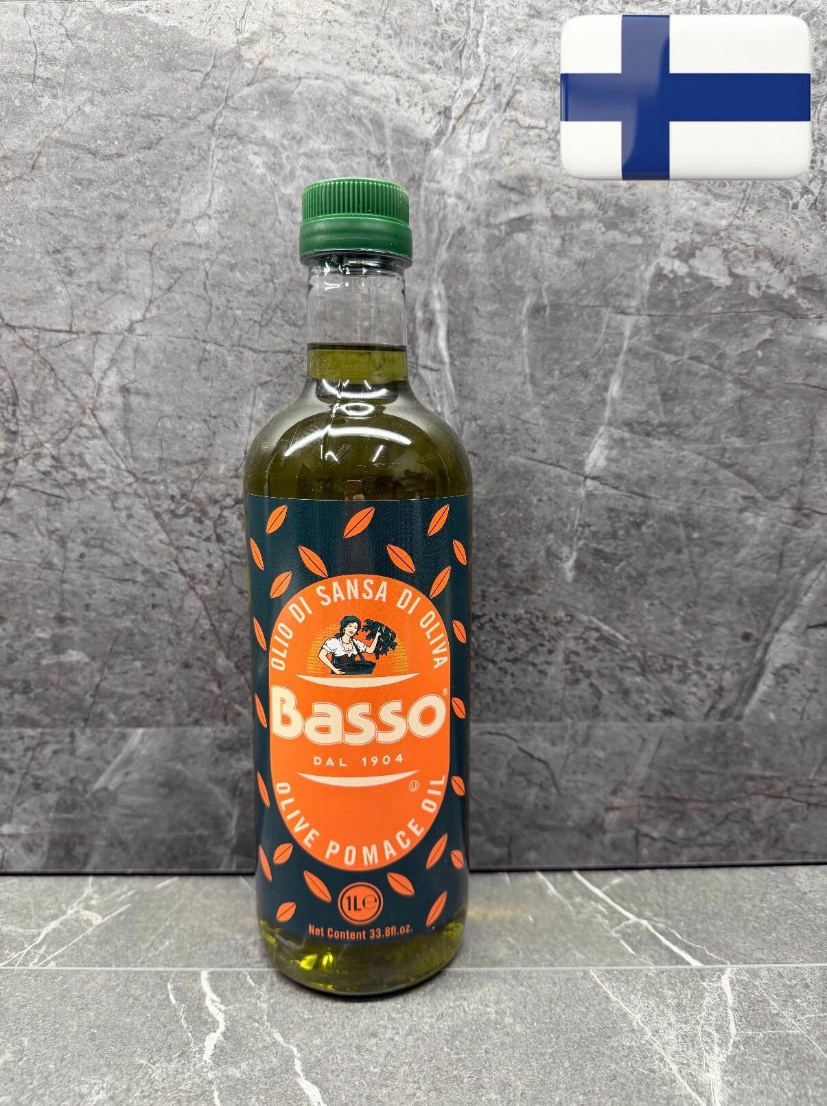 Оливковое масло рафинированное Olio di sansa Basso Pomace Oil 1л.