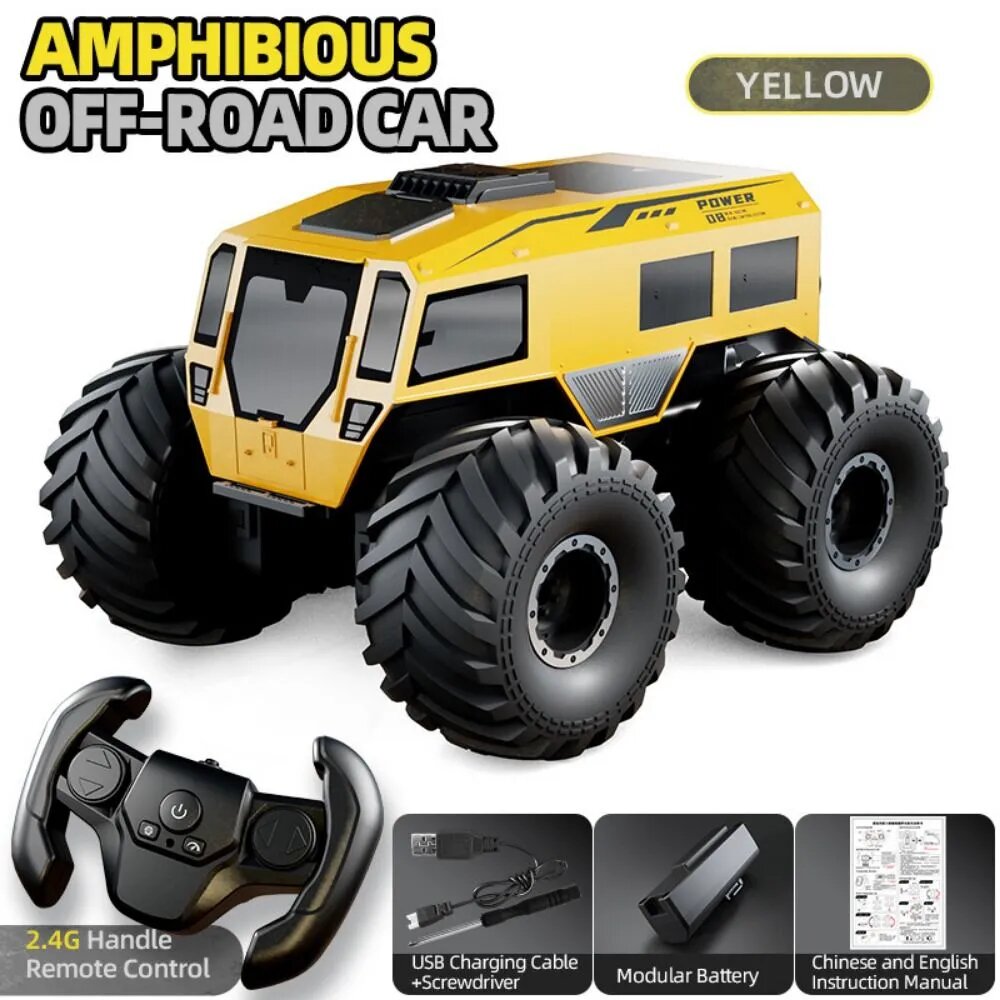 JJRC Q210 Четырехколесный Багги-амфибия С Дистанционным Управлением С Водонепроницаемой Функцией И Внедорожной Функцией Вождения