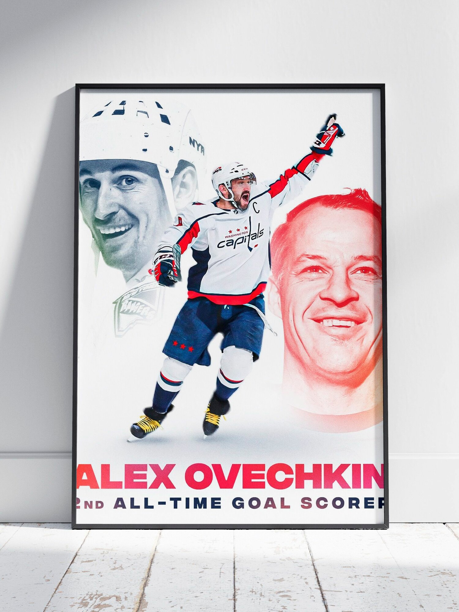 Плакат на стену для интерьера Легенды Хоккея (Александр Овечкин - Alexander Ovechkin 2) - Постер по спорту и физической активности формата A3 (30x42 см)