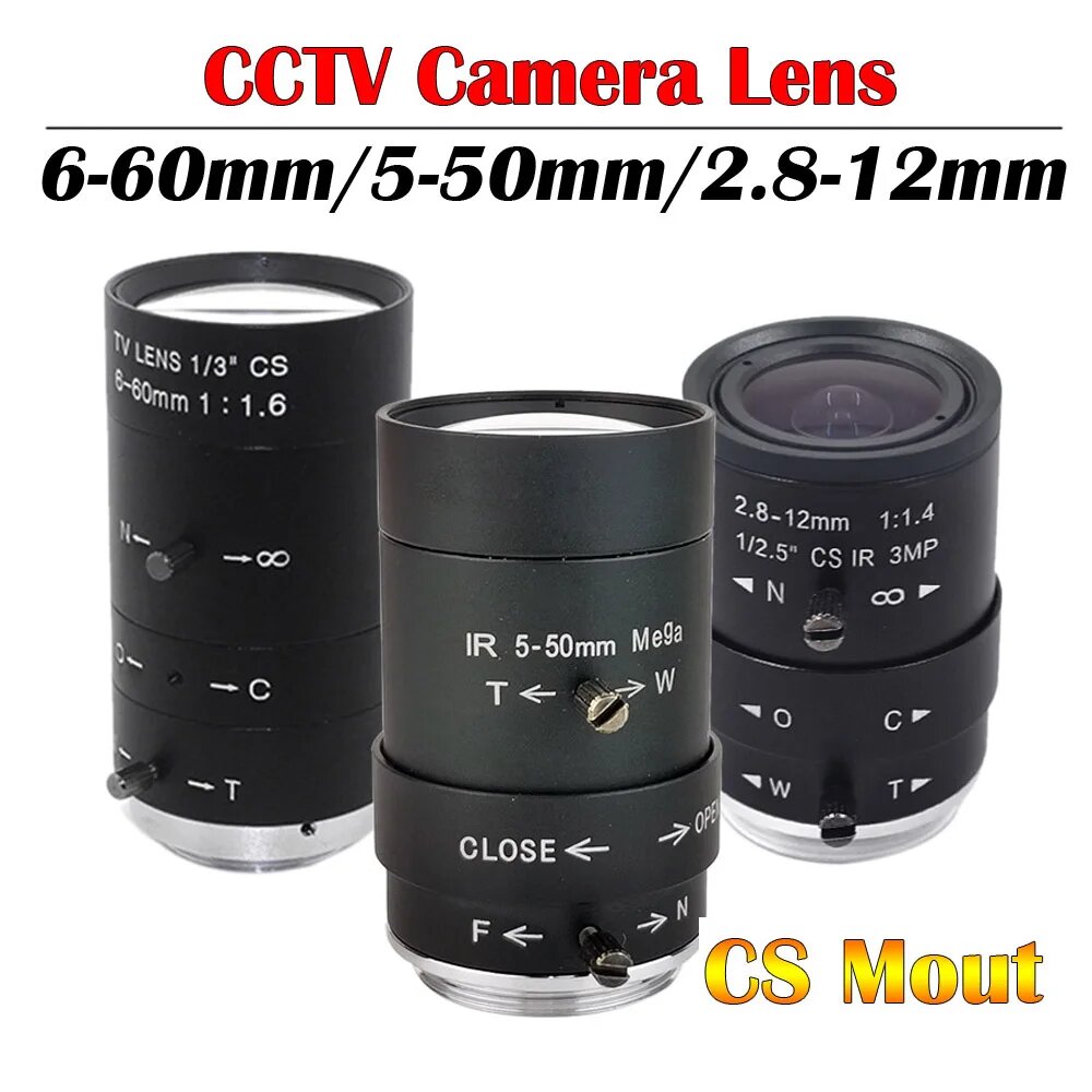 Объектив варифокальный 5-50 мм CS для CCTV