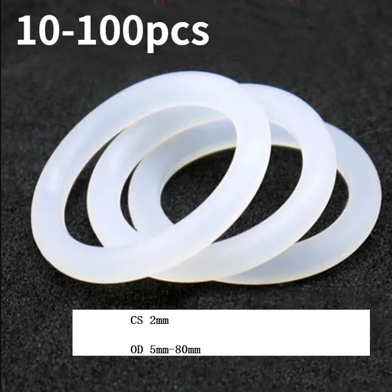 Силиконовое уплотнительное кольцо OD 16mm CS 2.0mm, 10шт