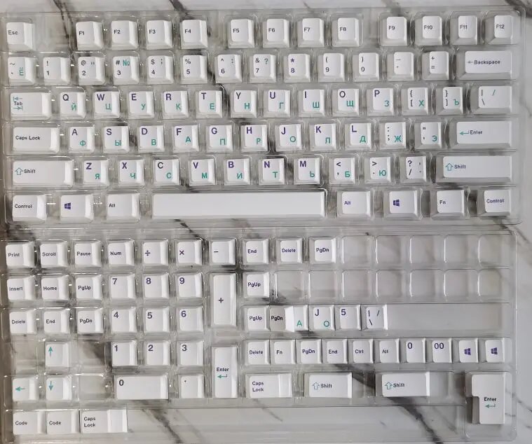 PBT минималистичный белый русский японский корейский GMK Pbow колпачки для клавиш вишневый профиль краска сублимационная колпачок для механической клавиатуры MX