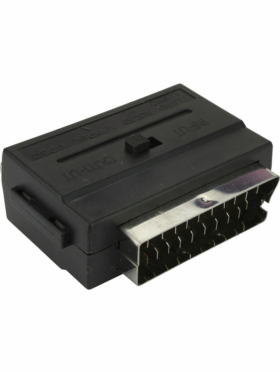 Переходник 3RCA(G)-SCART с переключателем