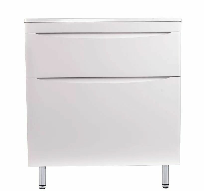 Тумба с раковиной Бергамо мини 90 Люкс, напольная, белый антискрейч