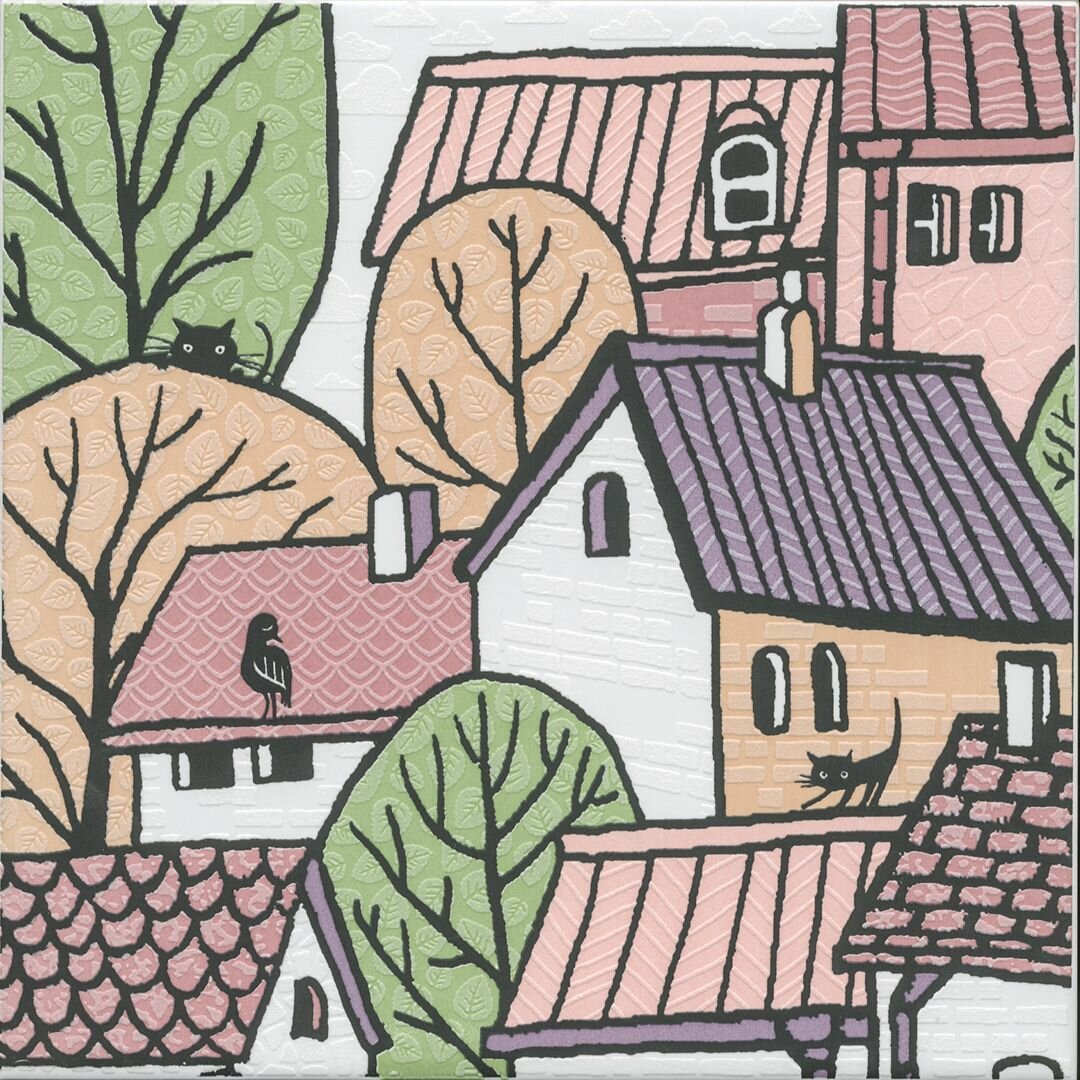 Керамическая плитка KERAMA MARAZZI OS/A225/5009 Декор Городок 2 матовый 20x20x6,9 Цена за 1/шт