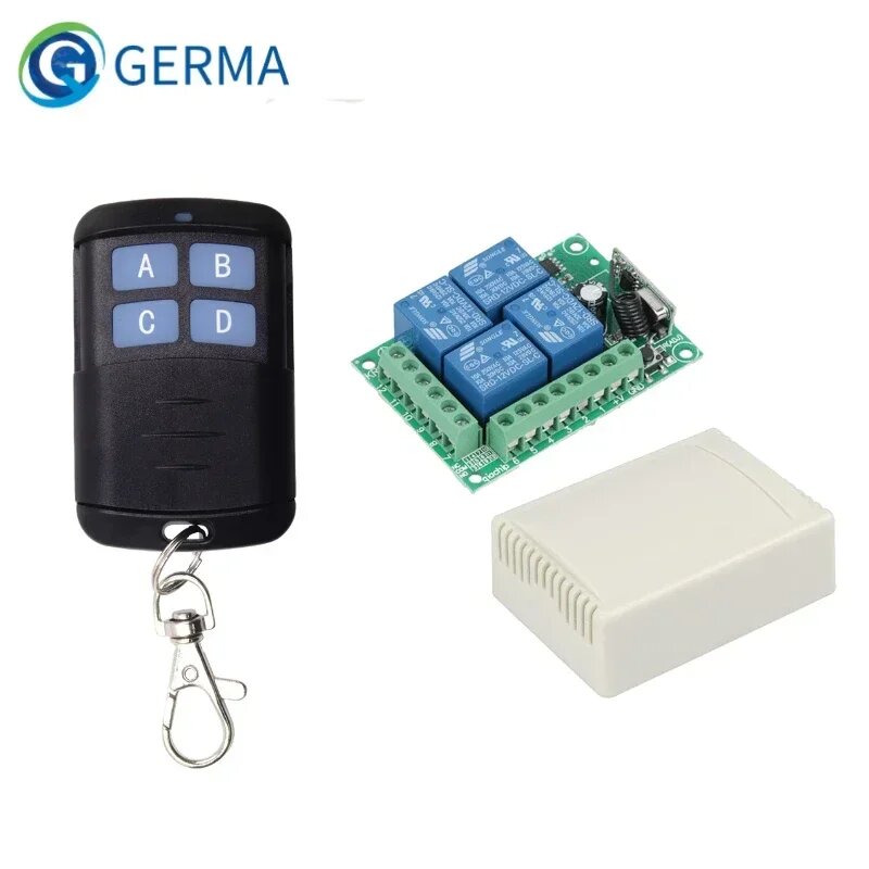 GERMA 4-канальный релейный приемник с пультом 12В, Цвет: 1RC
