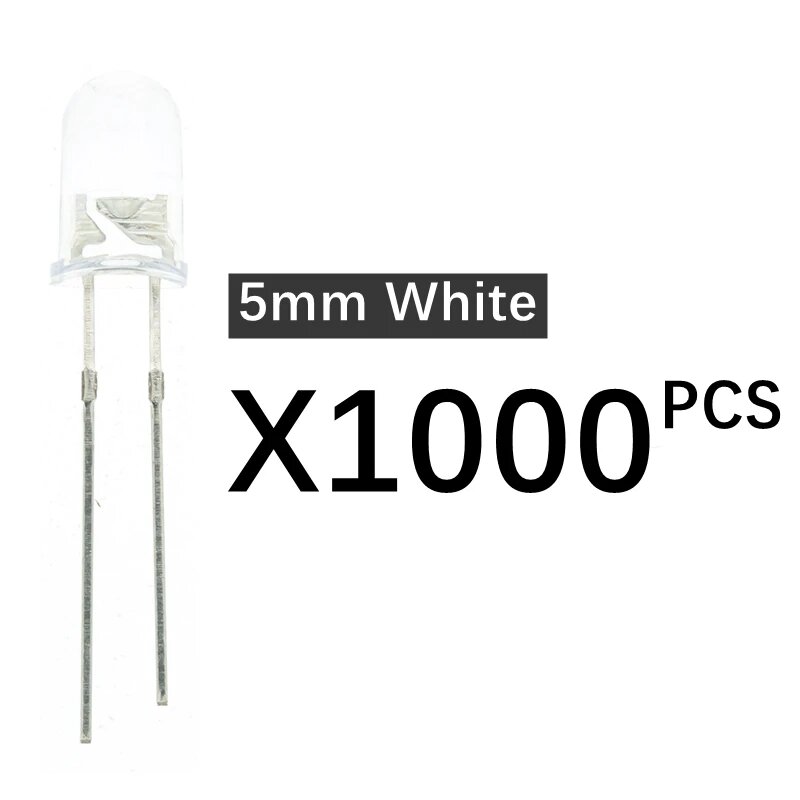 Светодиоды белые 5 мм X1000 шт