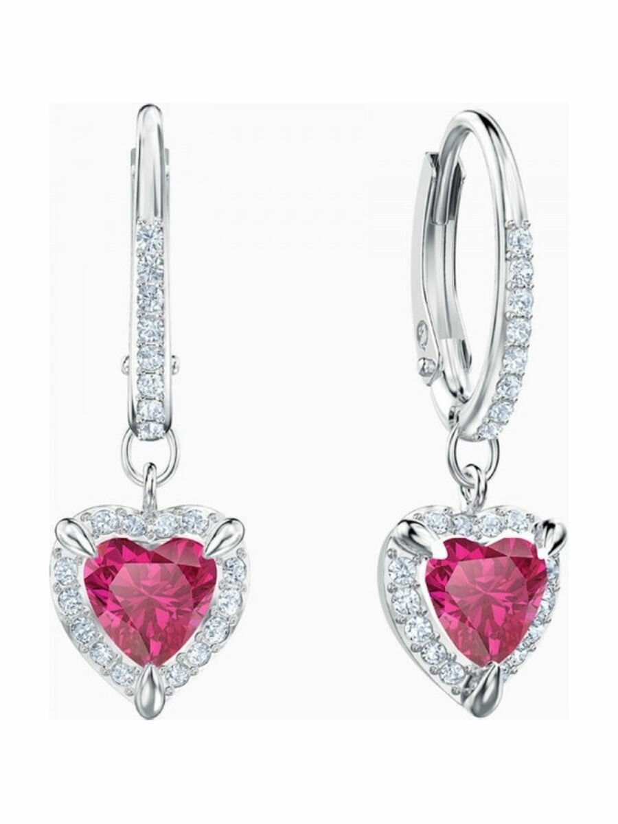 Серьги пусеты, кристаллы Swarovski