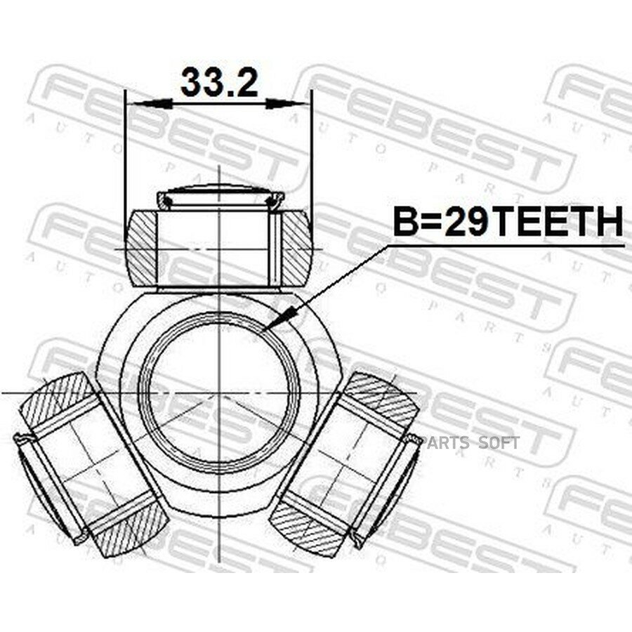 Трипоид! 29x33.2\ toyota iq 08-14