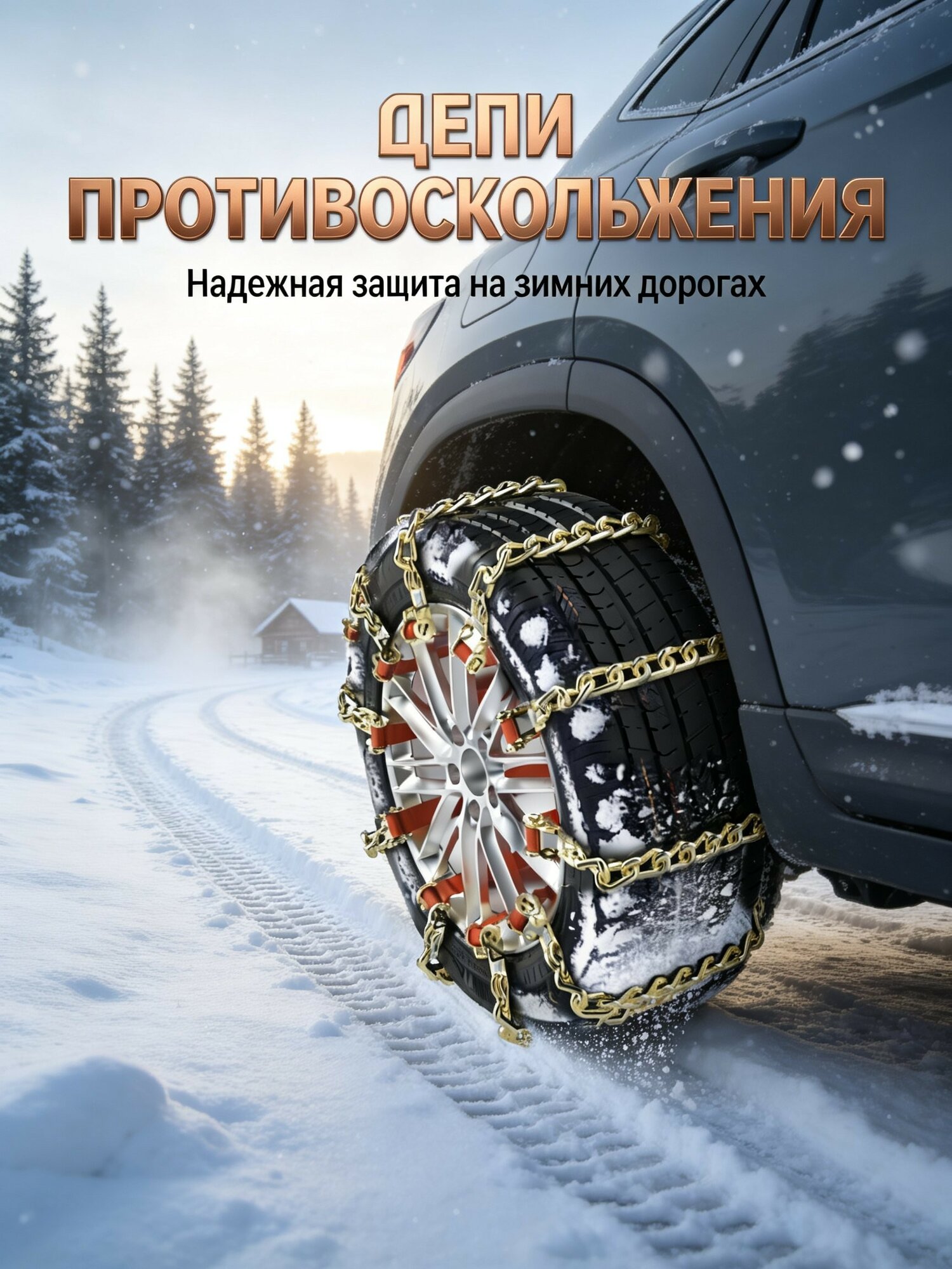 1 шт. цепь противоскольжения для колес R13-14, из марганцевой стали, универсальная защита для снега, льда, песка и грязи, простая установка