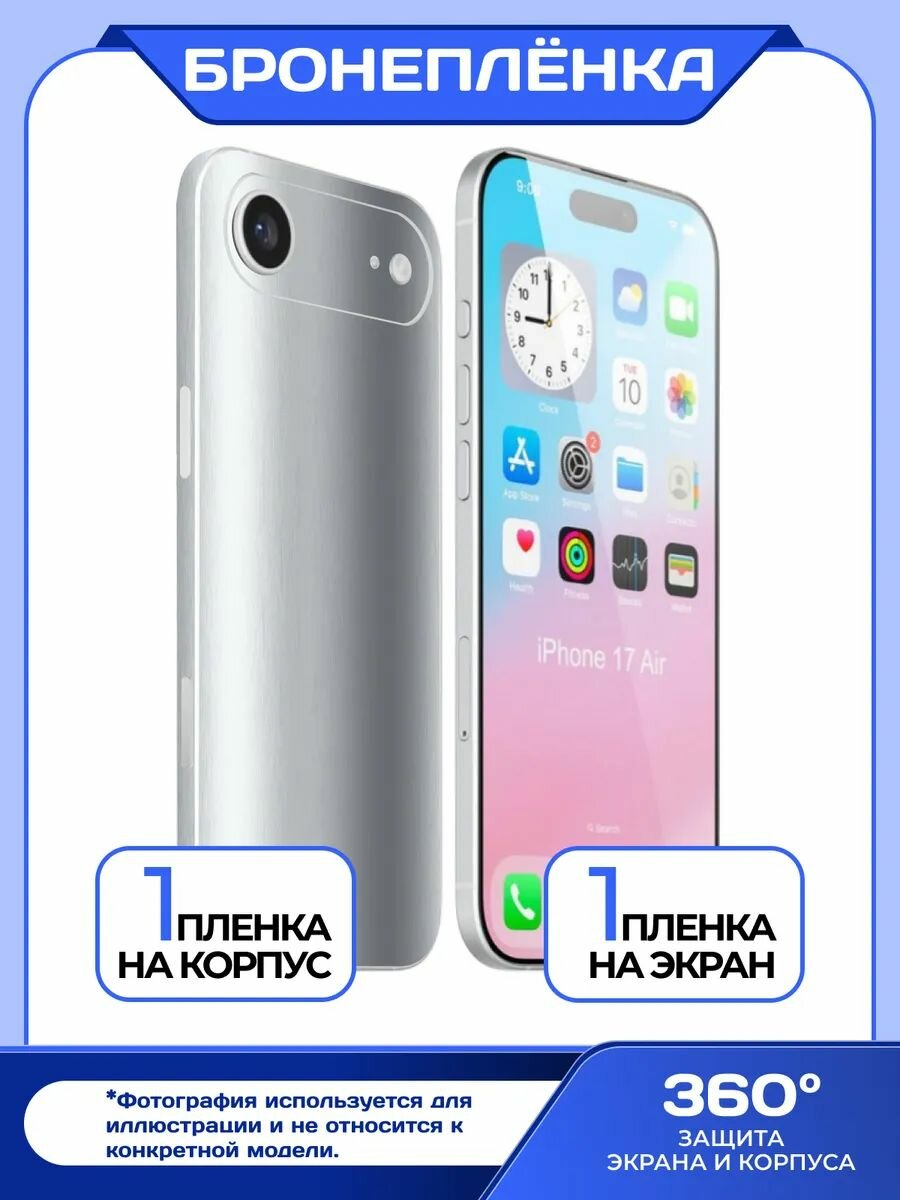 Пленка на экран и корпус для iPhone 17 Air