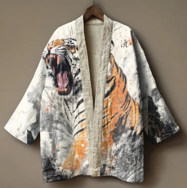 Кимоно с тигром, 3XL, Kimono Cardigan 25