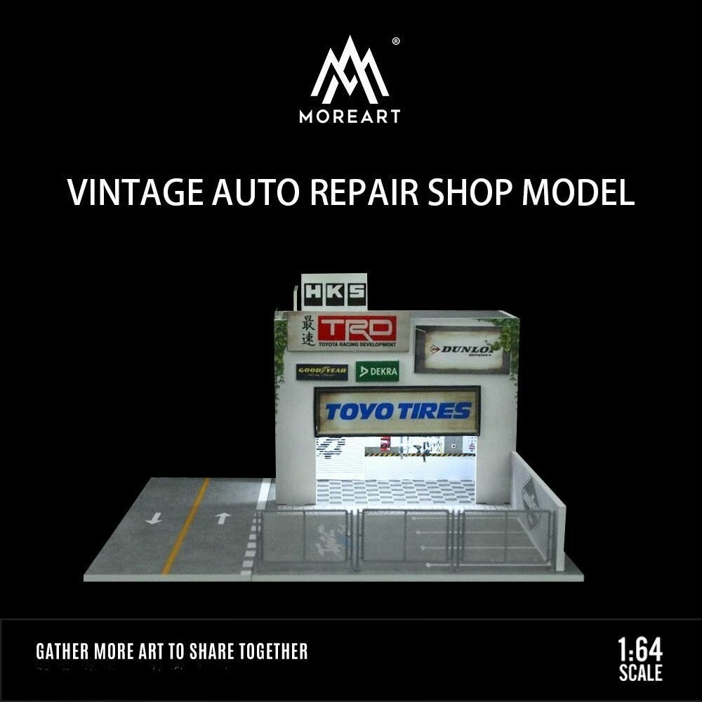 MoreArt 1:64 Винтажный гараж Автостоянка Модель