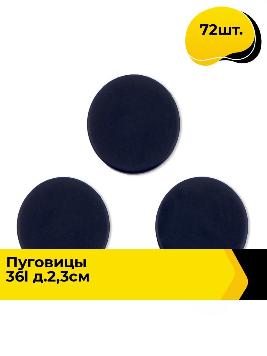 Пуговицы декоративные для рукоделия костюмные, набор пуговиц, 36L, 2.3 см, 72 шт.