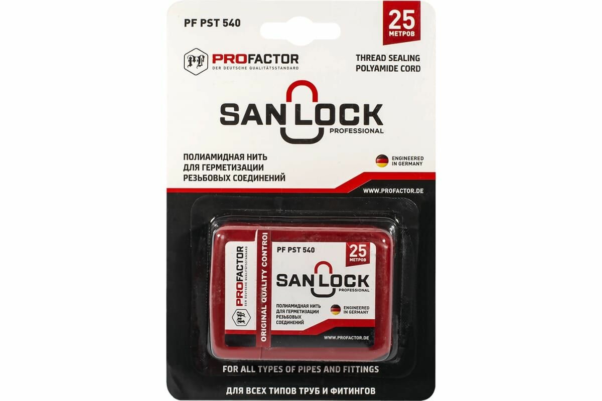 Нить для герметизации PROFACTOR PF SAN-LOCK Professional с силиконом 25м PF PST 540