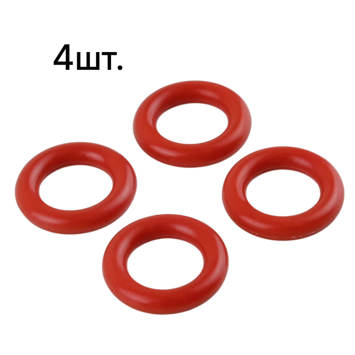 Уплотнитель штуцера ЗУ для Bosch Benvenuto, 4 шт. красный, 10х6х2 мм, 658447_4