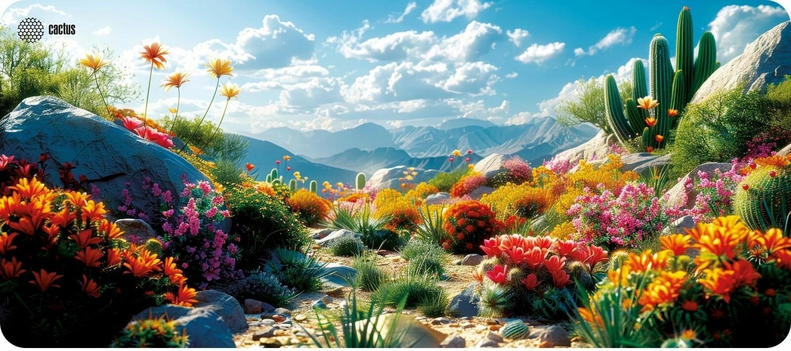 Коврик для мыши CACTUS Desert landscape, размер 900х400х3 мм (CS-MP-PRO15XXL)