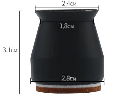 Черные накладки на ножки стульев 4PCS, Цвет: S