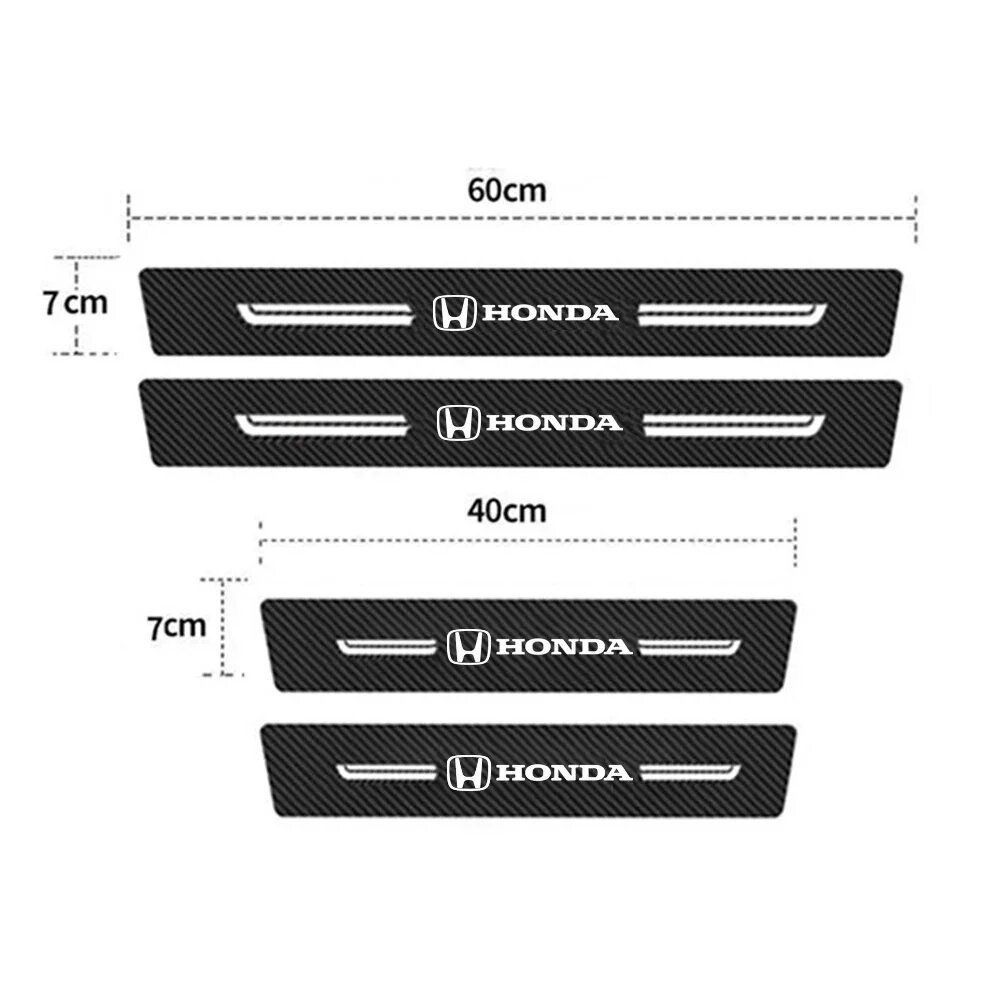 Защитные наклейки на порог автомобиля на передний и задний порог для Honda Accord CITY CIVIC XRV CRV CRZ Fit Pilot TypeR Нефритовая дверная педаль