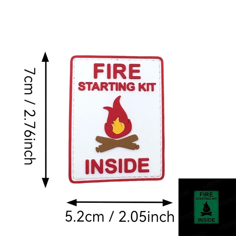 Заплатка "Fire Starting Kit Inside", 7x5.2 см, цвет 5