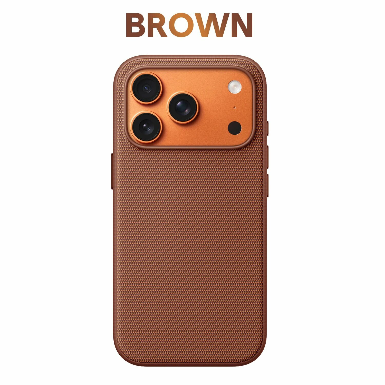 Коричневый чехол TechWoven для iPhone 17 Pro Max, Sienna