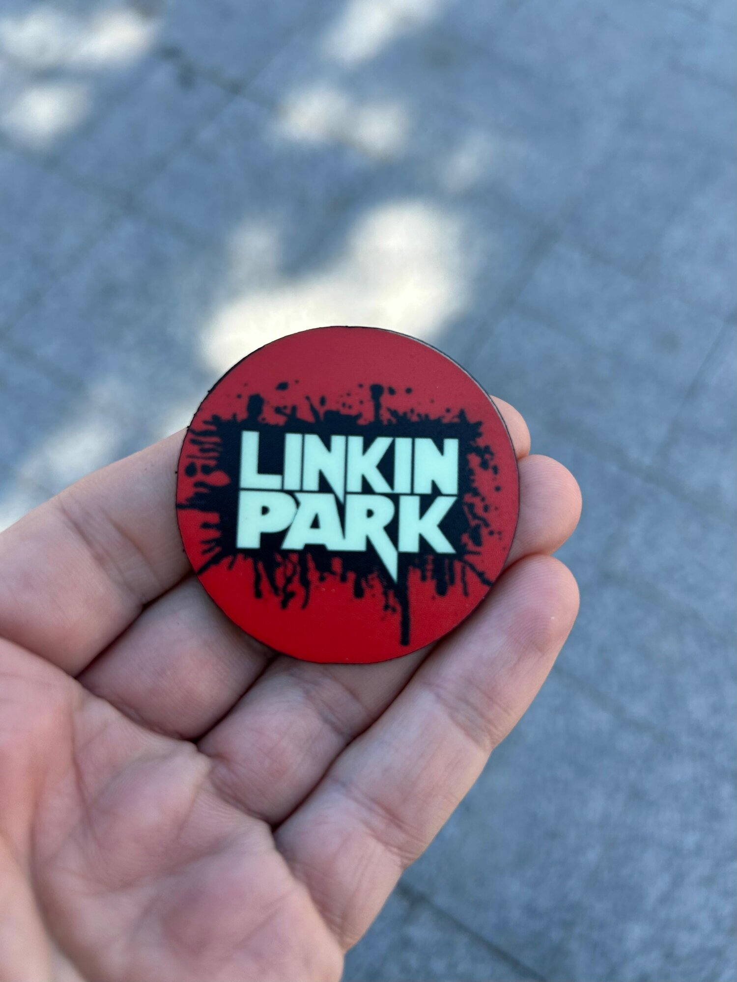 Патч на липучке велкро - LINKIN PARK , шеврон на липучке светящийся 5*5 см