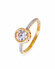 Кольцо на фалангу Diamant, красное золото, 585 проба, родирование, фианит, разме...