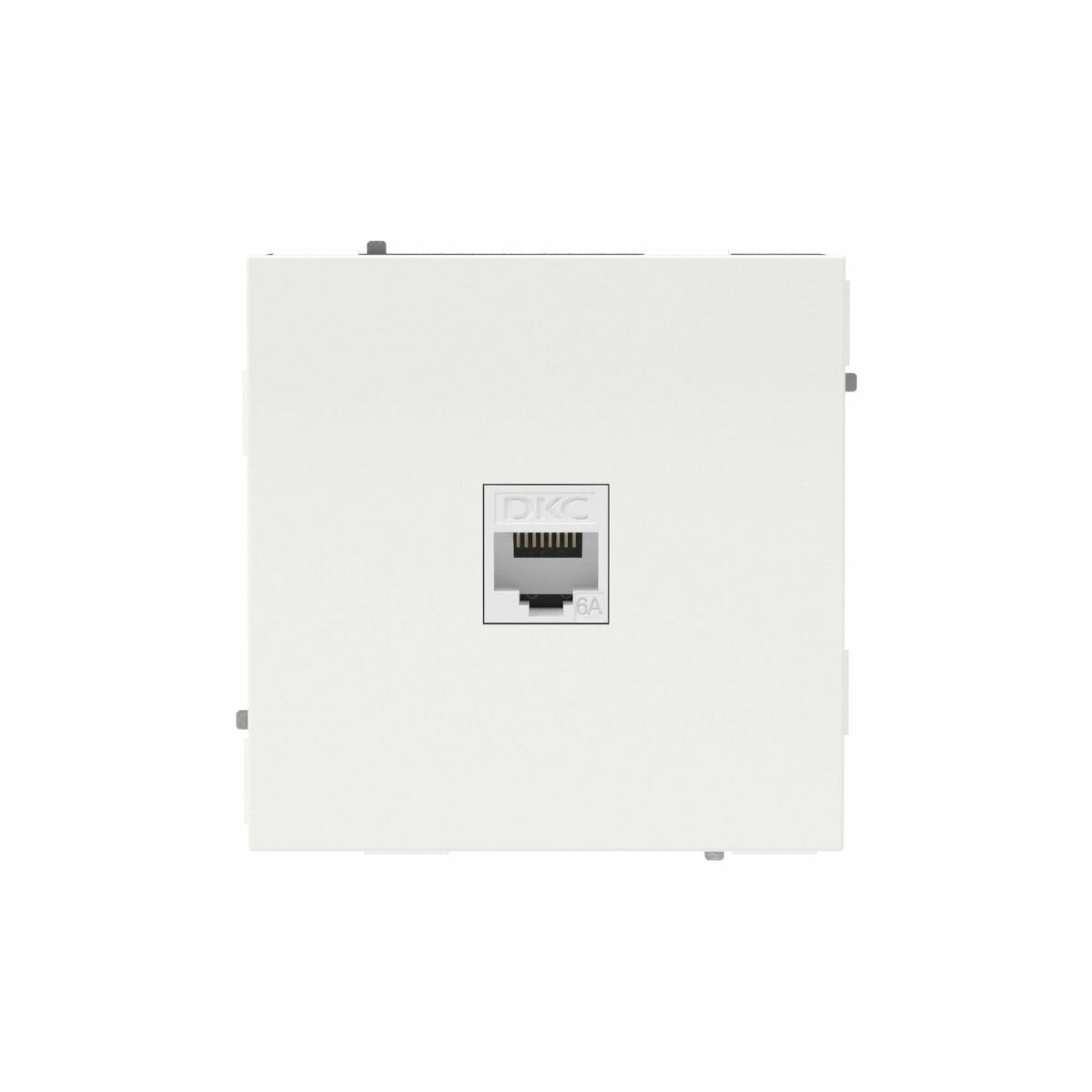 Розетка компьютерная 1-м KANT RJ45 кат.6A без шторки бел. магнолия DKC 7000673