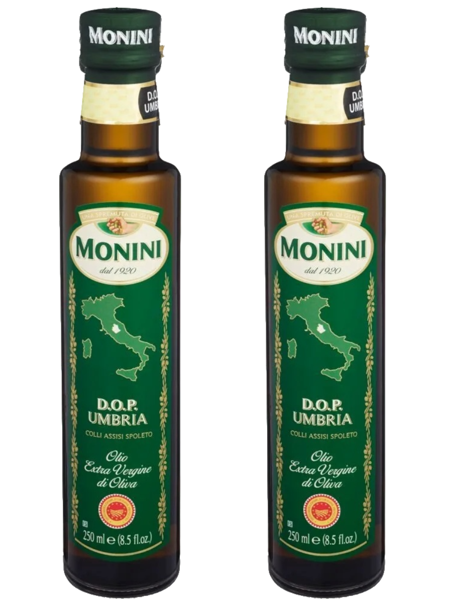 Масло оливковое Monini (Монини) D.O.P. Umbria Extra Virgin (Экстра вирджин) 2шт по 0,25 л