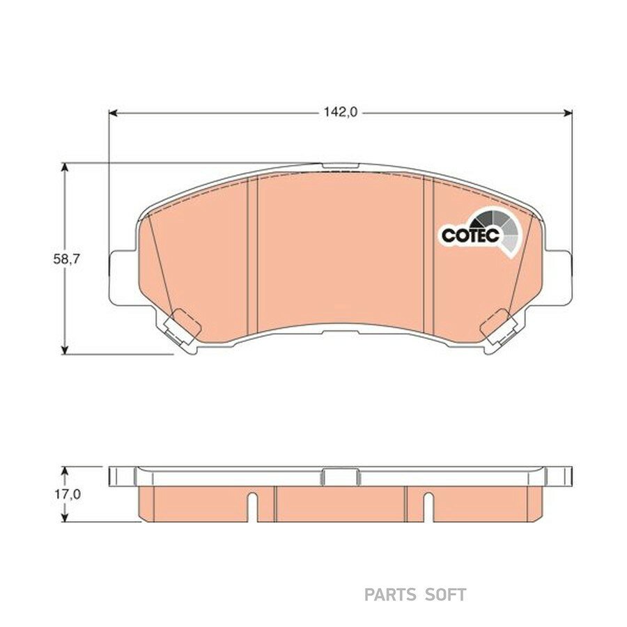 Колодки тормозные NISSAN QASHQAI 1.6/2.0 07-/X-TRAIL 07- передние ZF RUSSIA GDB3467ZFR