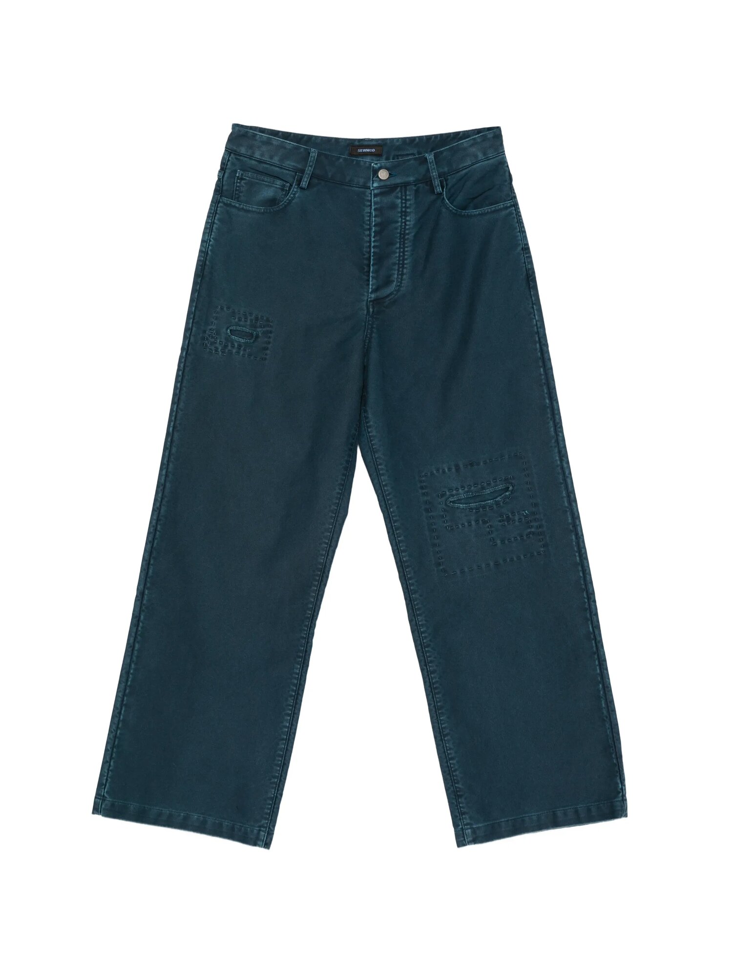 Джинсы Patch-detail garment-dyed jeans 