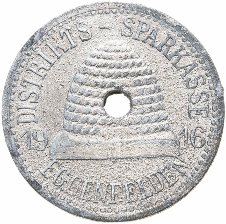 Германия, Эггенфельден 10 пфеннигов 1916, Цинк, в сохранности F