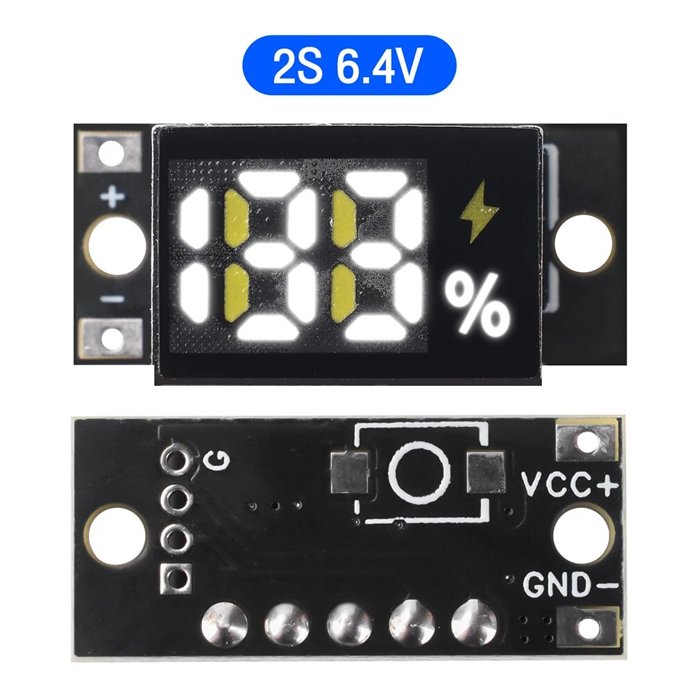 Мини-модуль индикатора заряда батареи Aideepen 1-4S LiFePO4 2S 6.4V
