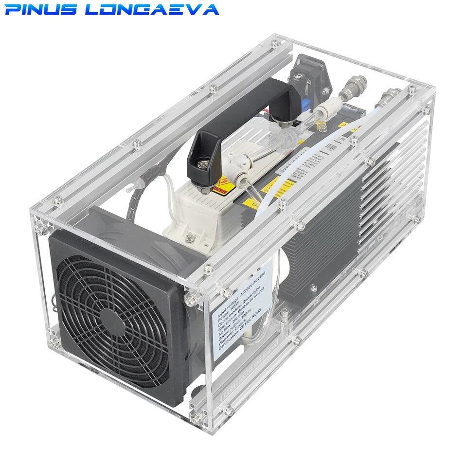 Генератор озона CE FCC ROHS D1 10 г/ч 20 л/мин с акриловым корпусом 10 грамм для бассейна, озонатор для 10 тонн воды ozone oil-10G 20L