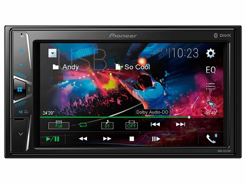 Автомагнитола Pioneer DMH-G225BT 2DIN 4x50Вт 6.2" пду RDS