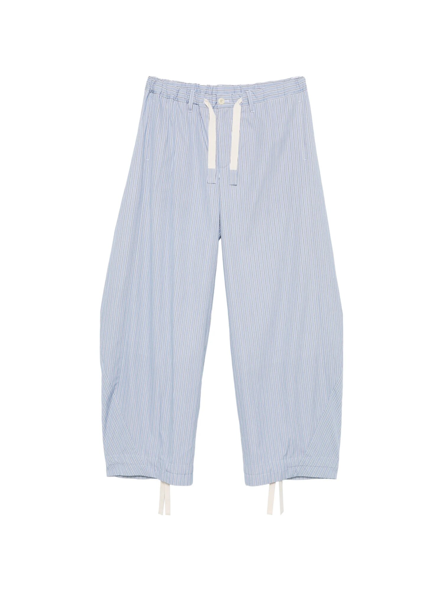 Брюки Striped drawstring-waist trousers