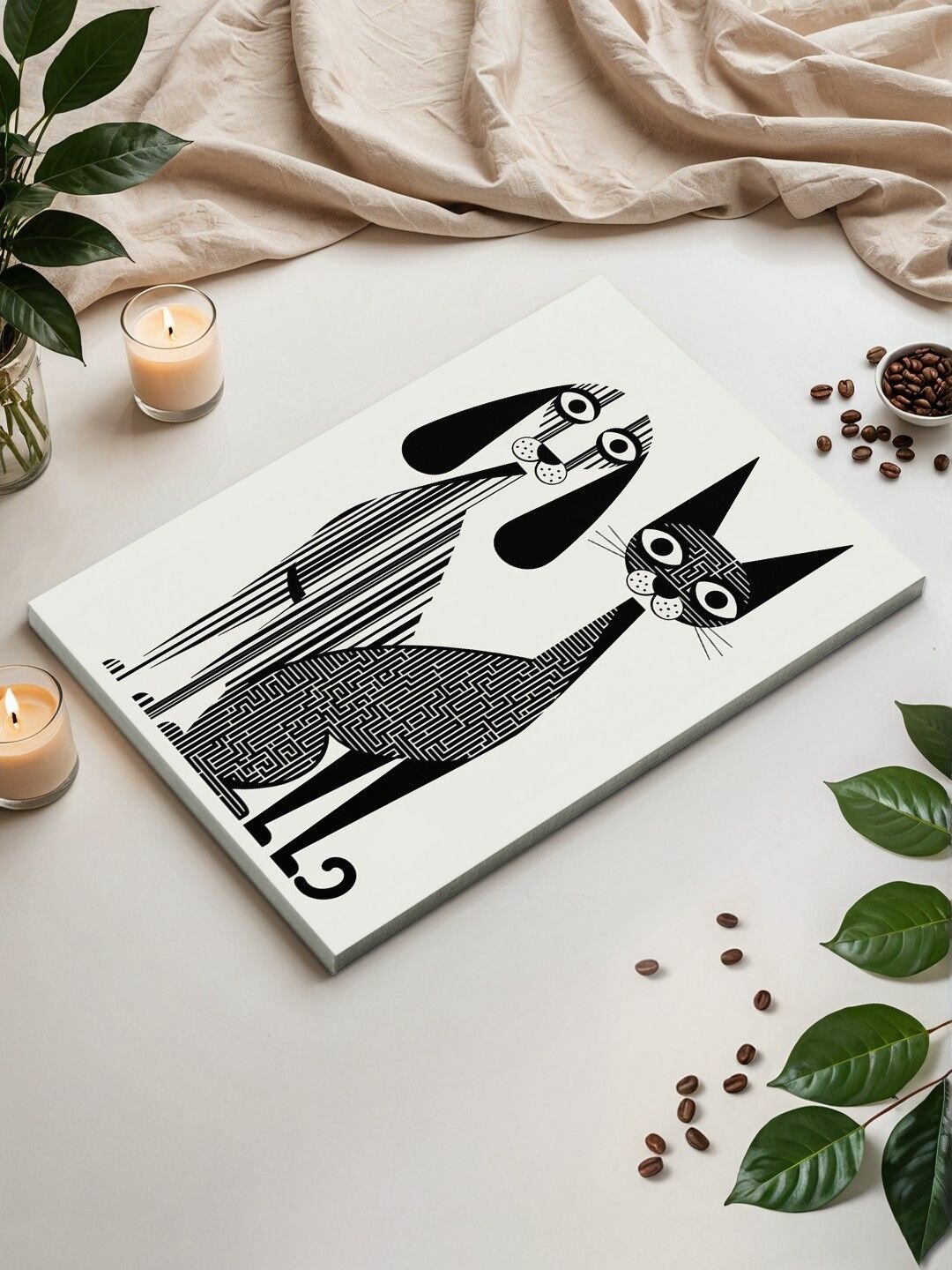 "PET_CODE" - картина на холсте, 80x50 см. — фото 1