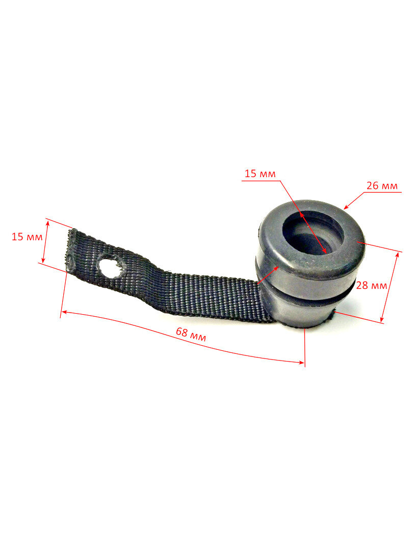 Демпфер резиновый (длинный) для бензопилы HUTER BS-40 (s/n SAF~)