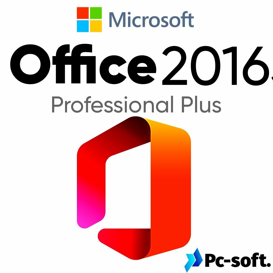 Microsoft Office 2016 Pro Plus, ключ активации, 1 ПК, русский язык, без звонка