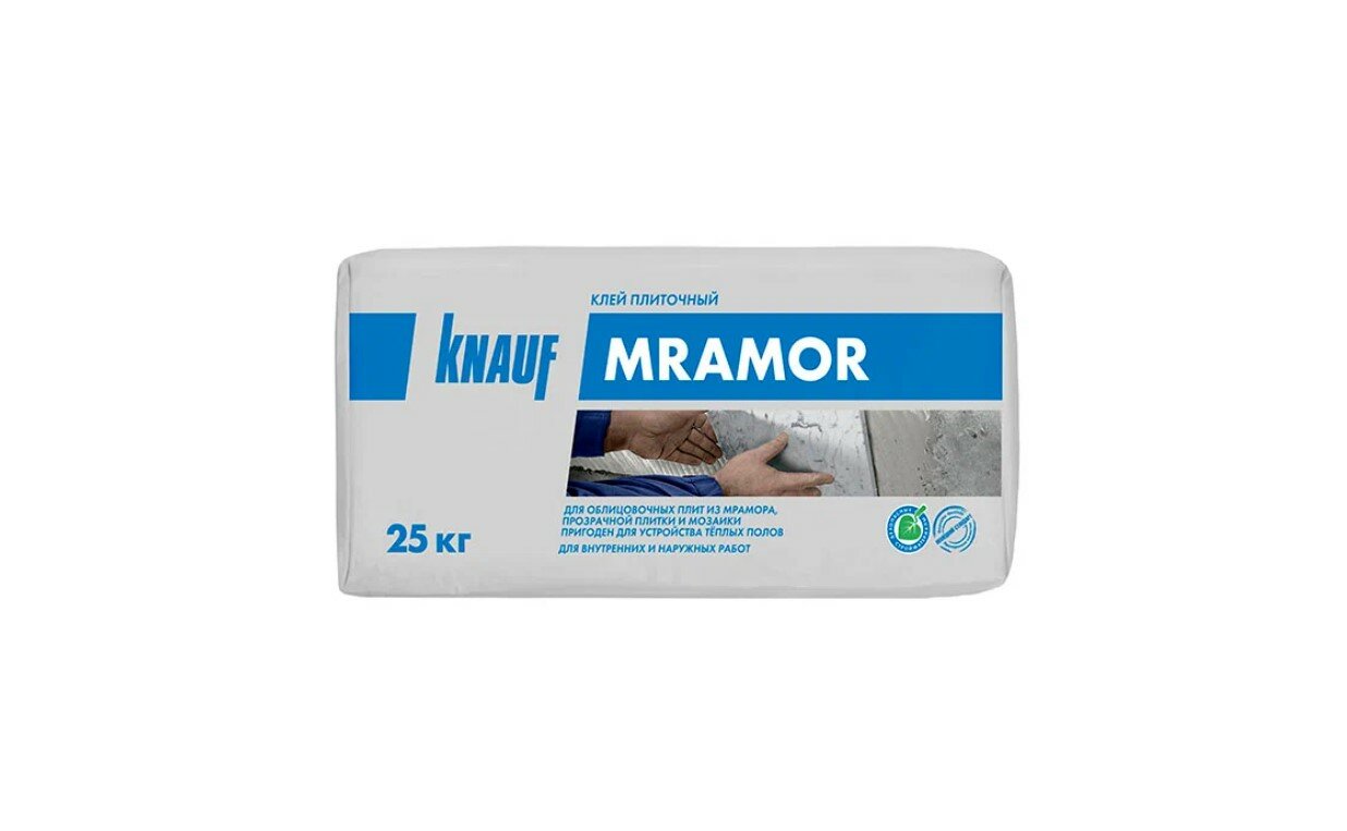 Клей для плитки/ керамогранита/ мозаики/ камня Knauf Мрамор белый класс C2 25 кг