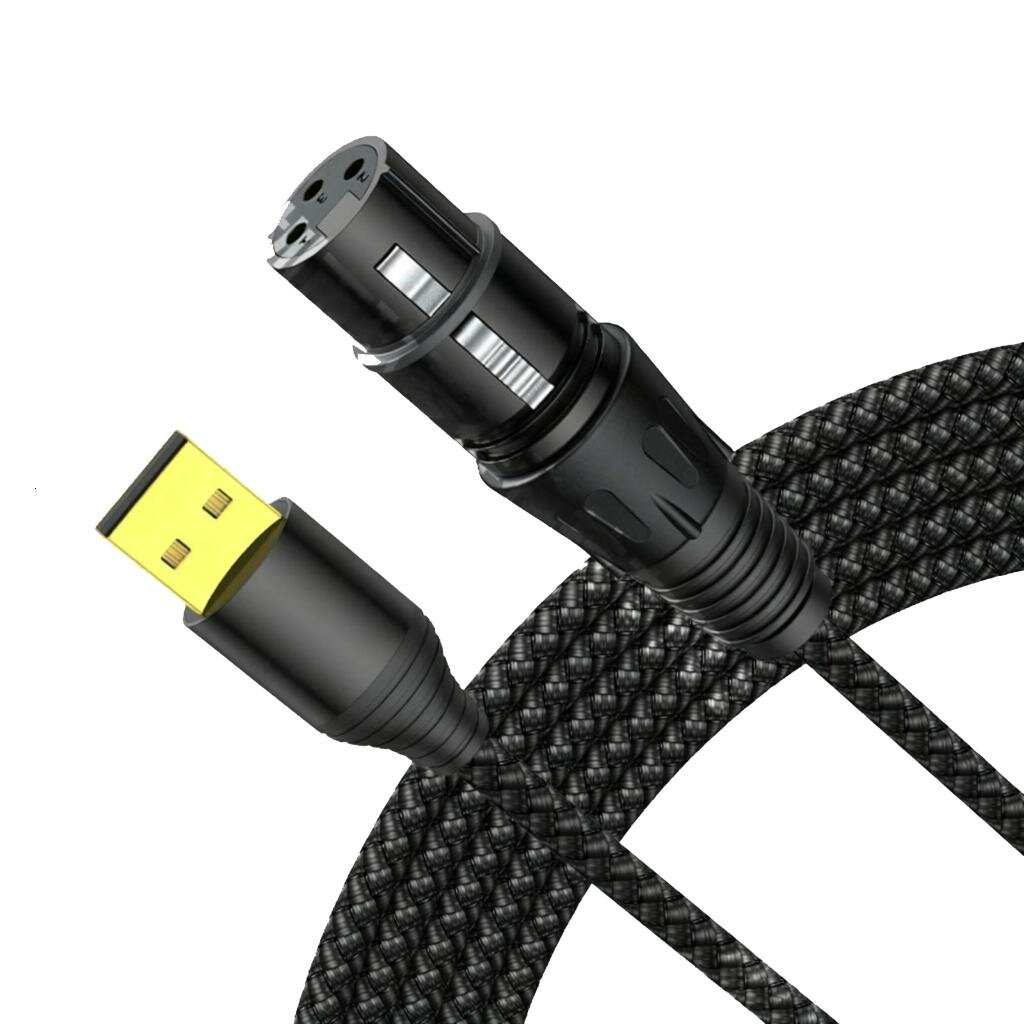 USB-кабель 1.5 м для оборудования вещания, 3m - Женский XLR