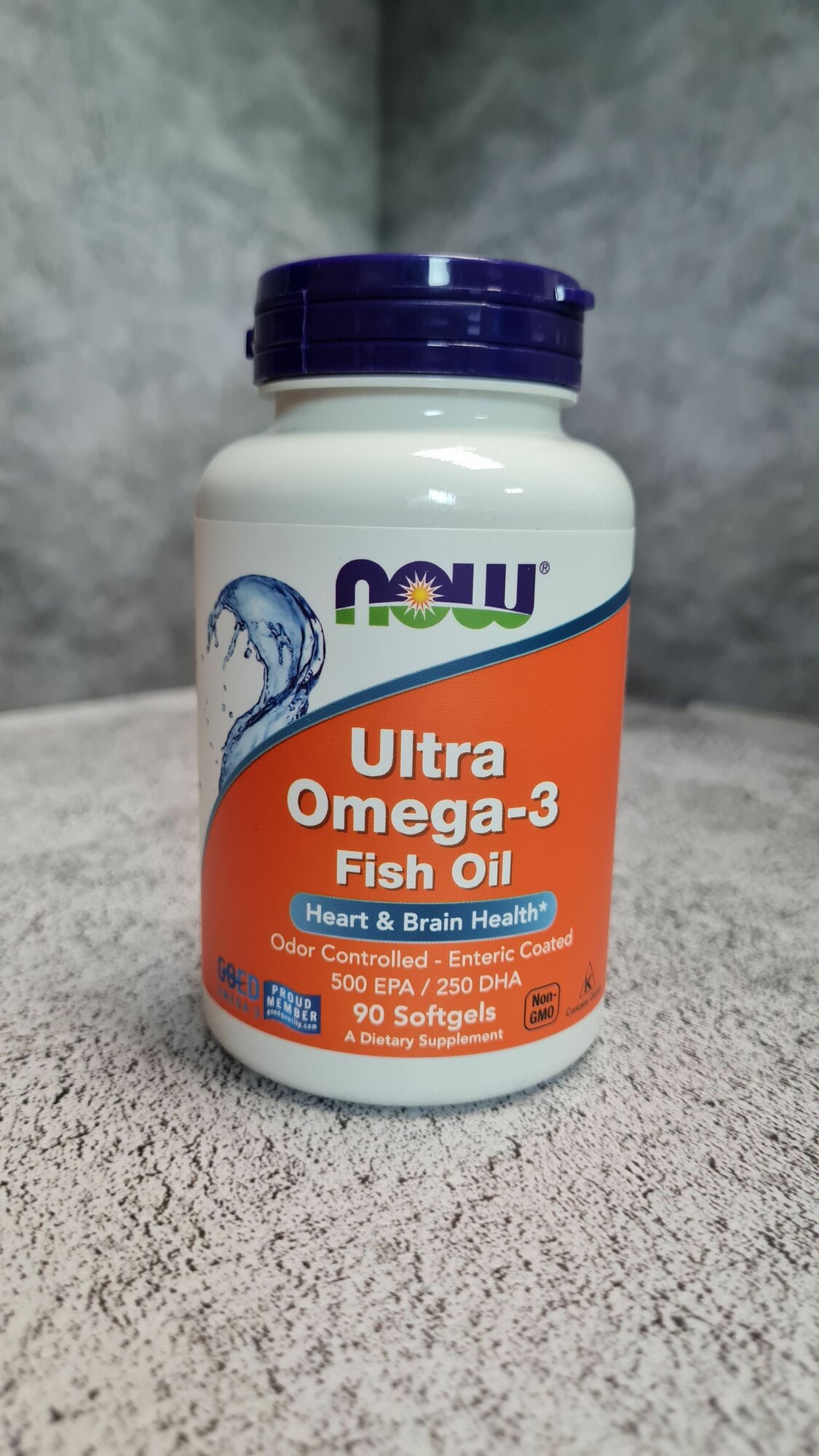 Now Foods Ultra Omega 3, 500 EPA/250 DHA 90 softgels, Нау фудс Ультра Омега 3, 500 ЭПК/250 ДГК, 90 мягких капсул