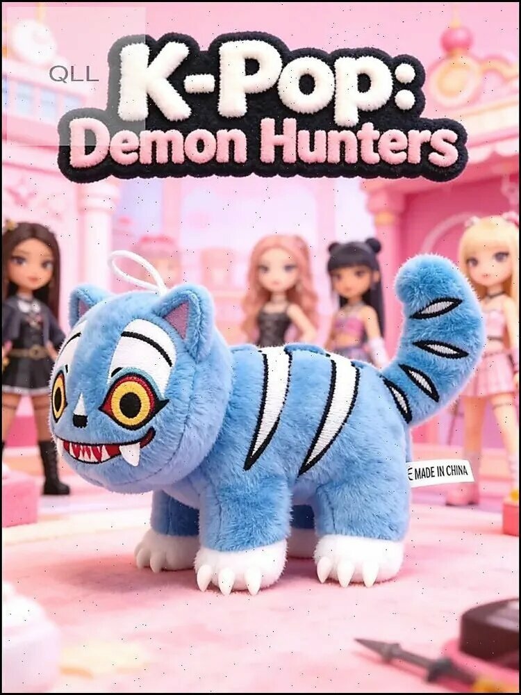 Плюшевая игрушка Tiger из K-pop Demon Hunters мягкий талисман фанатов, образ охотницы на демонов, коллекционная кукла для поклонников игр и аниме
