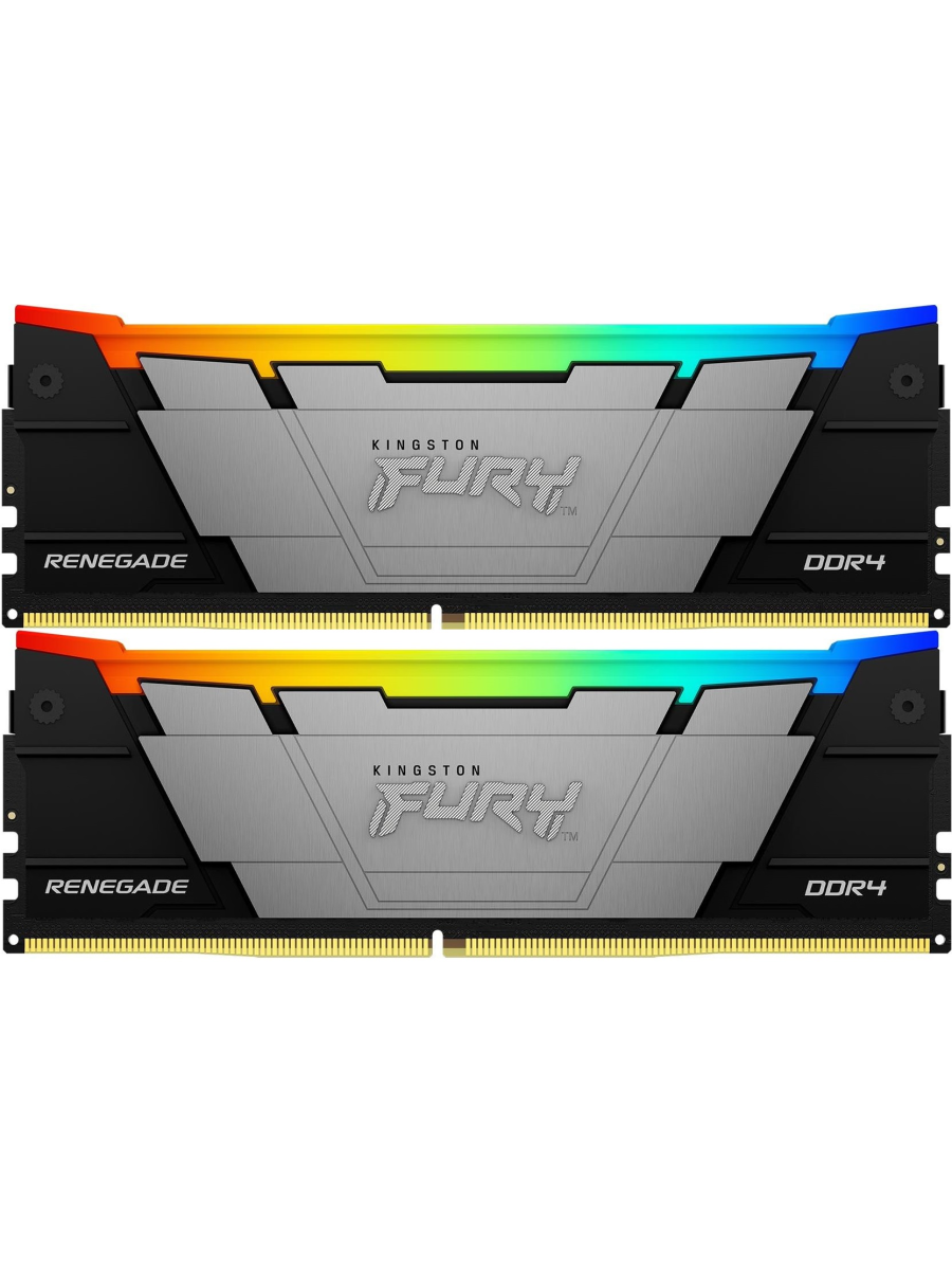 Память DDR4 2x8GB 3600MHz Kingston KF436C16RB2AK2/16 Fury Renegade RGB RTL Gaming PC4-28800 CL16 DIMM 288-pin 1.35В kit dual rank с радиатором RTL